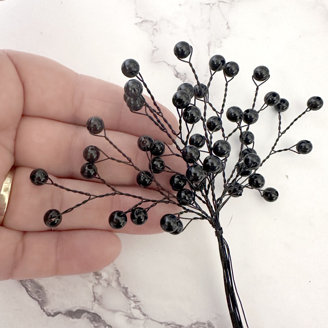 Small Black Pearl Pick - Wedding Floral, Holiday Floral - Etsy