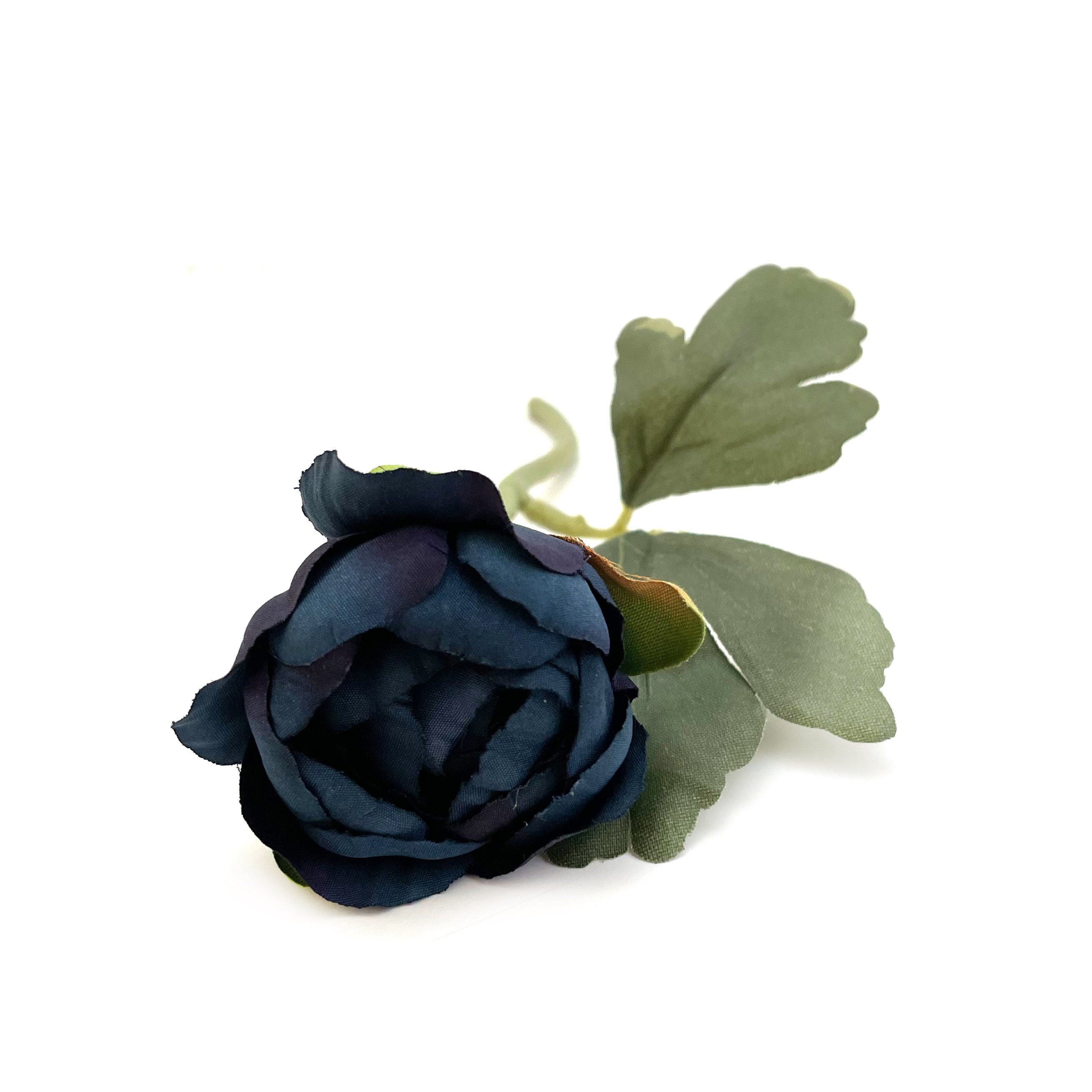 Navy Blue Ranunculus Pick Artificial Flowers Silk Flowers - Etsy