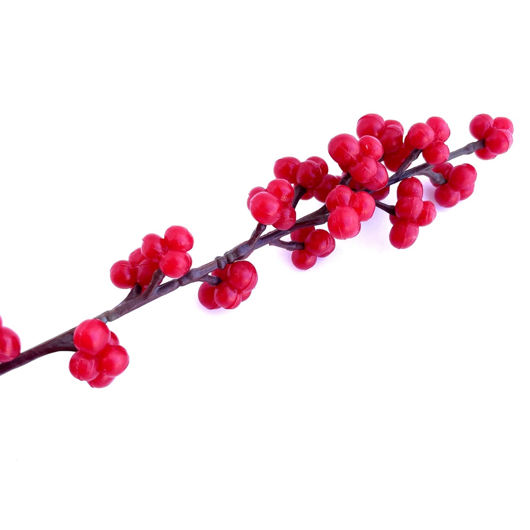 Red Berry Stem Holiday Floral Christmas Floral 11 12 Inches Etsy red-berry-stem-holiday-floral-christmas-floral-11-12-inches-etsy