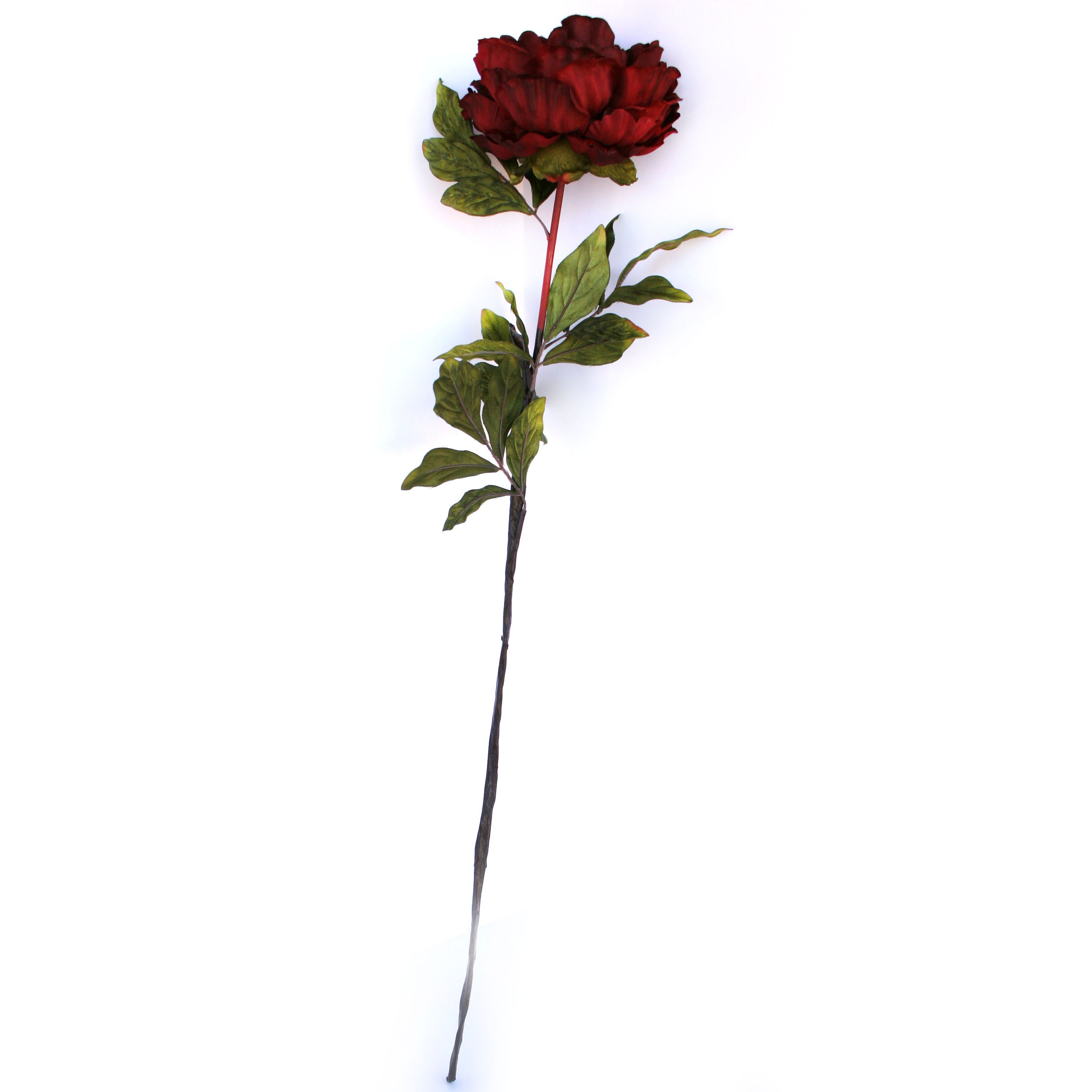 ENORMOUS Deep Red Silk Peony - Artificial Flowers, Silk Flowers - PRE ...
