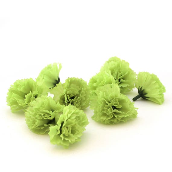 25 Lime Green Baby Carnations Artificial Flowers Silk | Etsy