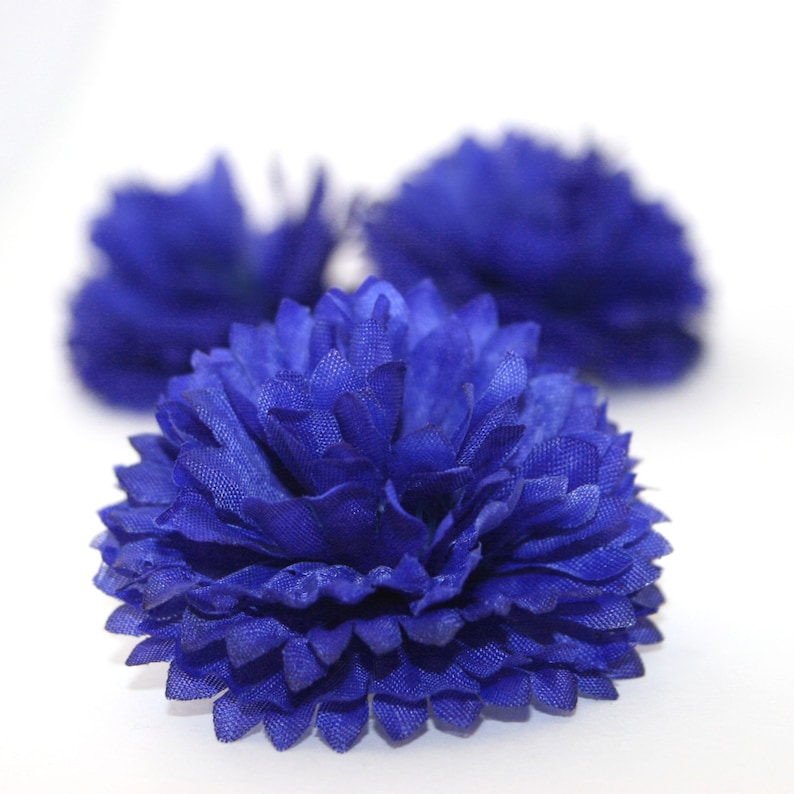 3 Royal Blue Cornflower Artificial Flowers Silk Flower | Etsy