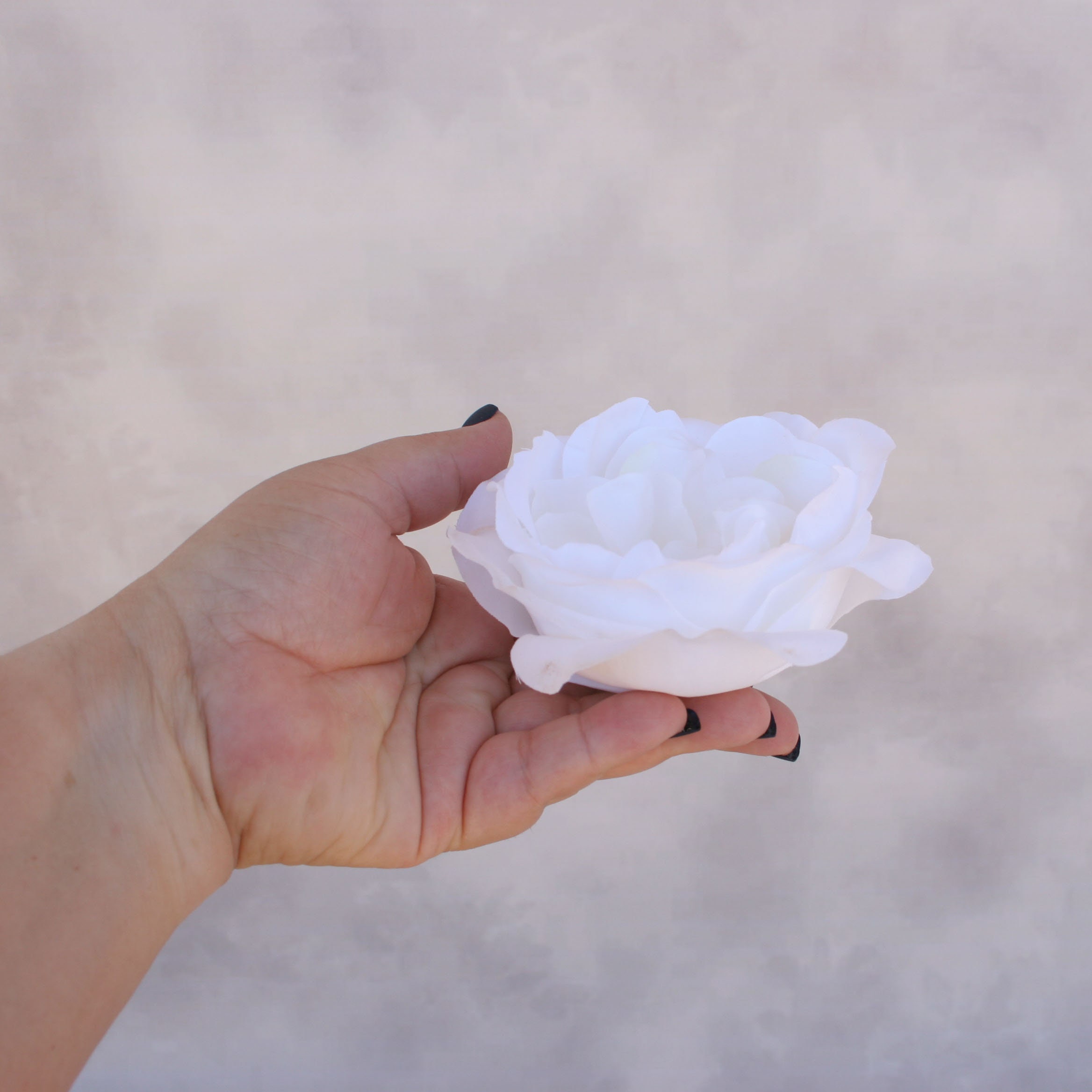 Pure White Cabbage Rose Artificial Flower Silk Flower Heads | Etsy
