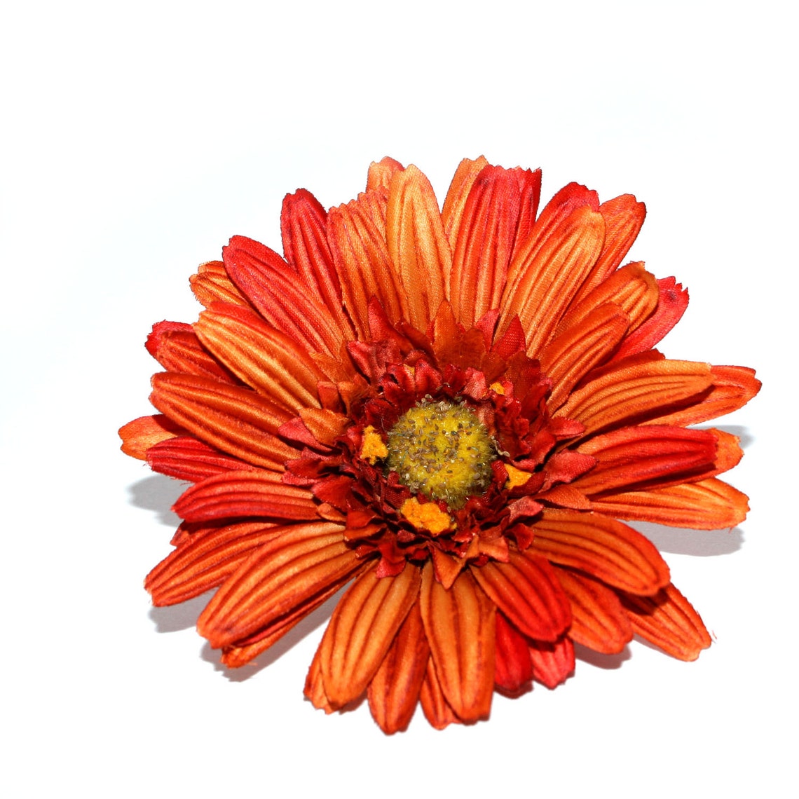 Textured Orange Rust Gerbera Daisy - Artificial Flowers, Silk Flowers ...