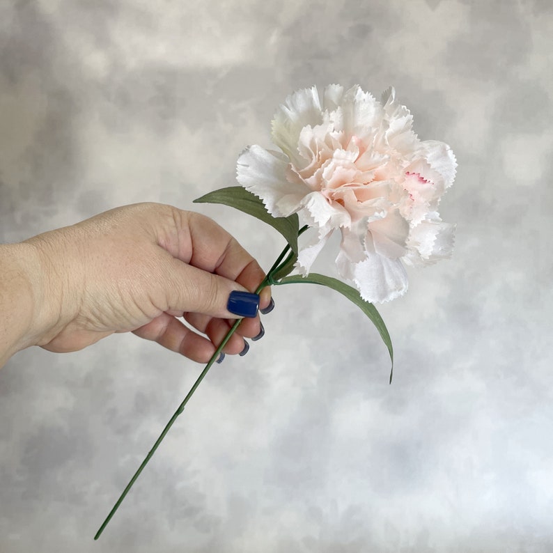 Blush Pink Carnation - Artificial Flower, Silk Flowers - Etsy
