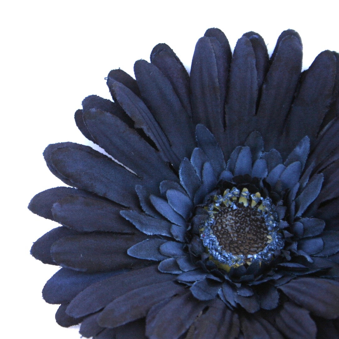Navy Blue Artistry Daisy - Artificial Flowers, Silk Flower Heads - PRE ...