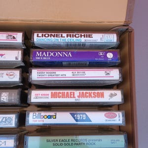 Lot of 10 Recorded Cassette Tapes / Music With Vintage Brown Case - Etsy