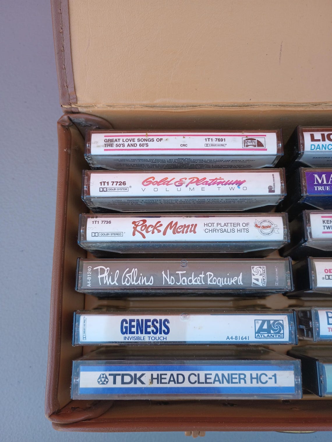 Lot of 10 Recorded Cassette Tapes / Music With Vintage Brown Case - Etsy