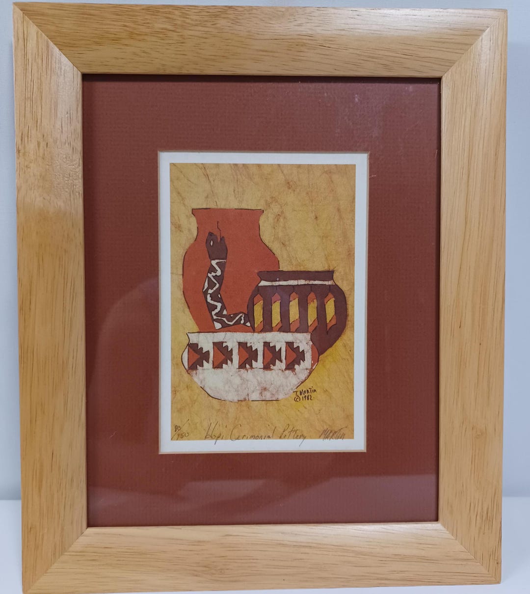 Vintage Batik Hopi Pottery Artist Print Signed Martin Number 80/150 - Etsy