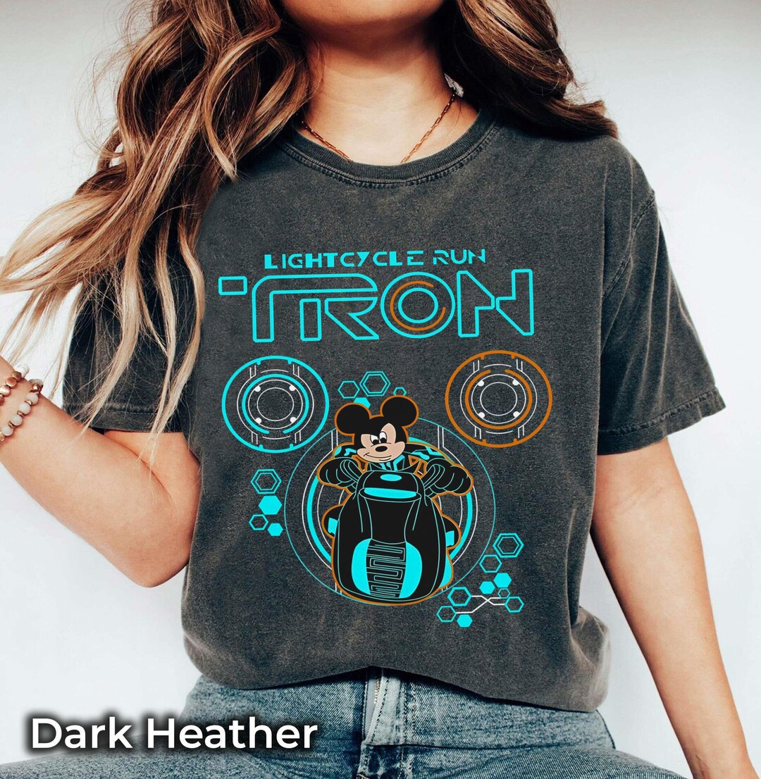 Disney Mickey Mouse Tron Legacy T-shirt, Lightcycle Run Ride Shirts ...