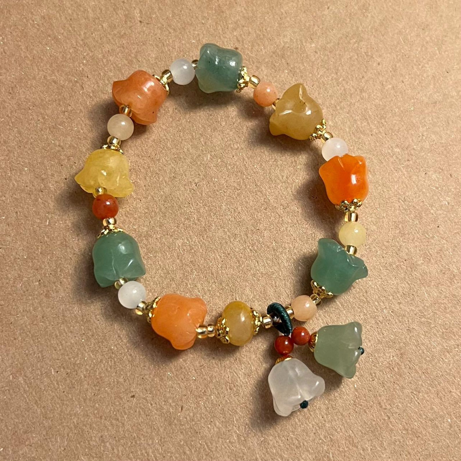 Elegant Multi-colored Jade Convallaria Majalis Bead Bracelet - Etsy