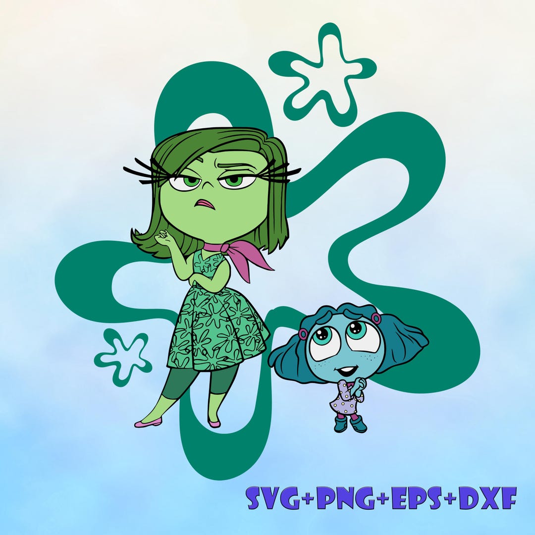 Inside Out Disgust and Envy Svg, Png, Inside Out Layered Svg, Inside ...