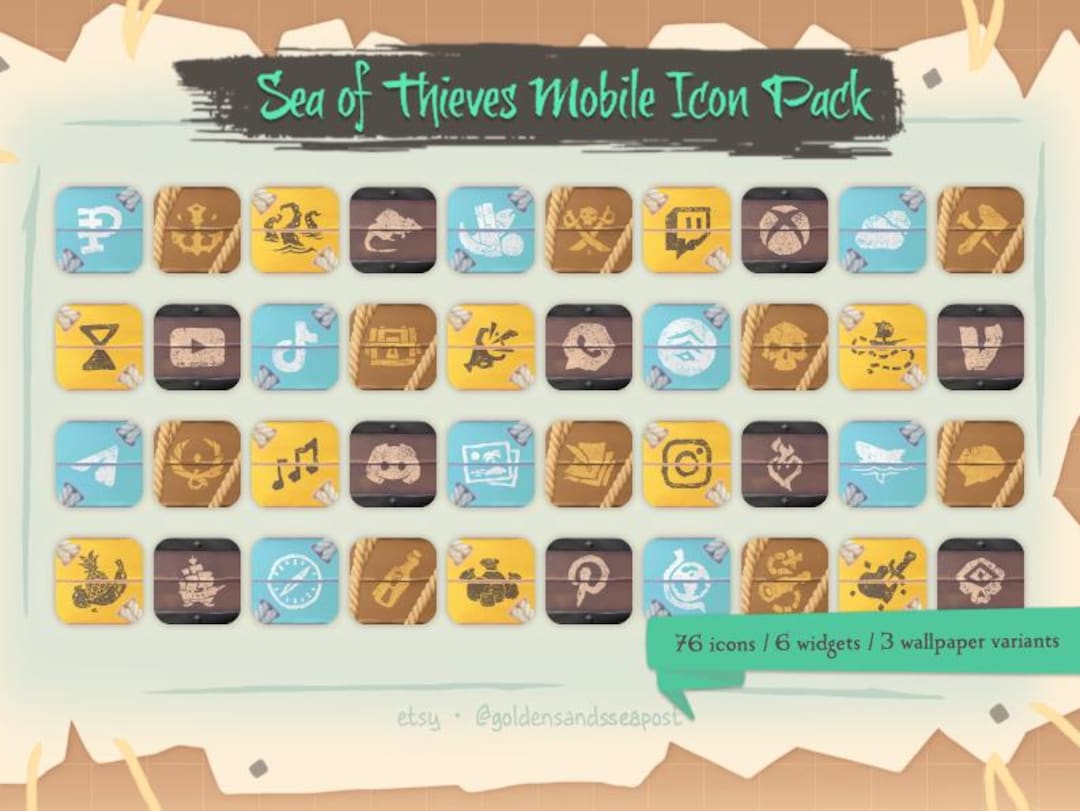 Sea of Thieves Mobile Icon Pack - Etsy