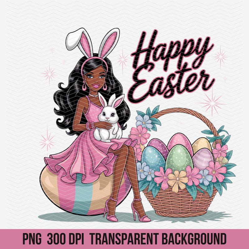 African American Easter Clipart - Etsy