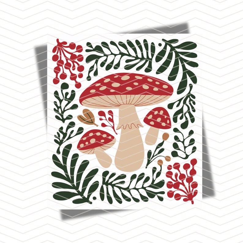 Vintage Mushroom PNG - Cottagecore Botanical Clipart - Hand-drawn Fungi ...