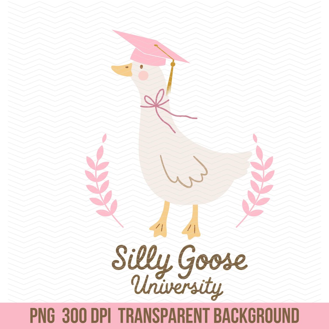 Silly Goose University PNG - Cute Goose Clipart - Funny Goose Sticker ...