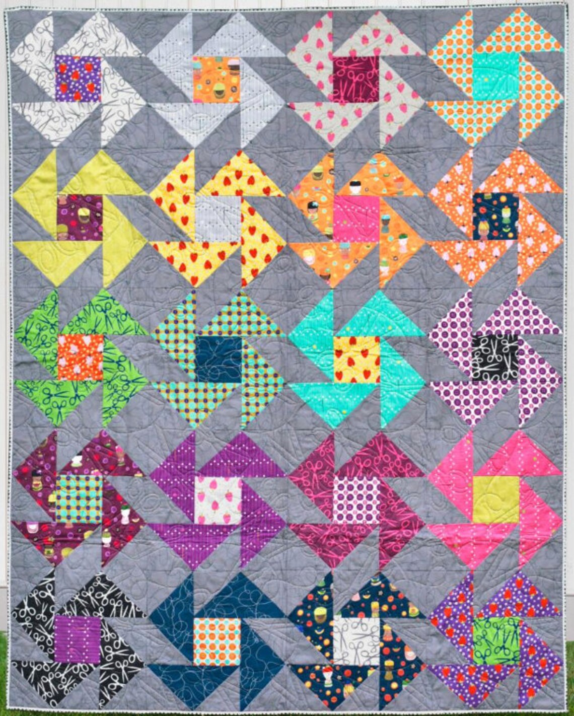 Rotation Quilt PDF Pattern by Dizzy Quilter, Fat Quarter Friendly - Etsy