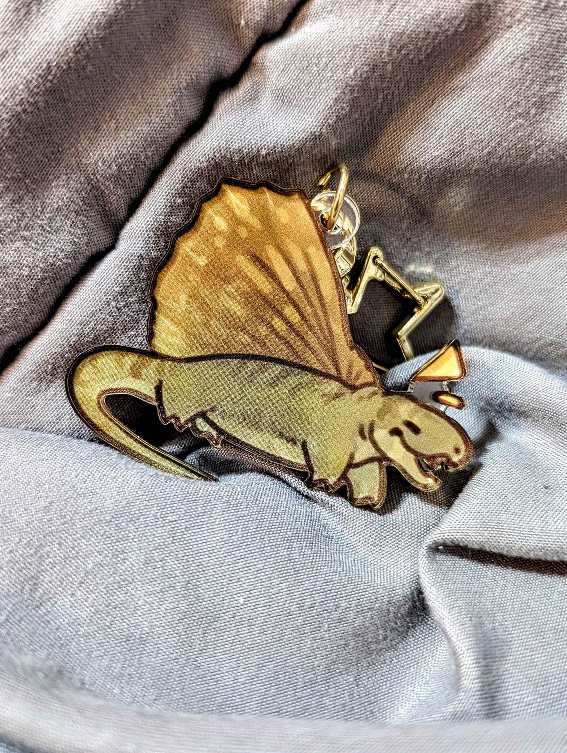 Dimetrodon Keychain | Craft Dinosaur Acrylic Accessory - Etsy