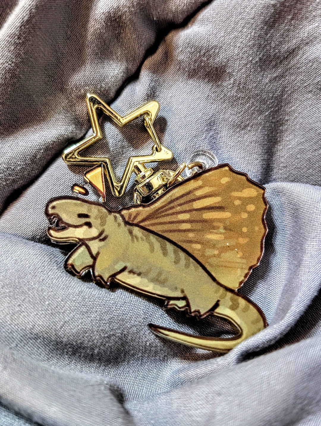 Dimetrodon Keychain | Craft Dinosaur Acrylic Accessory - Etsy
