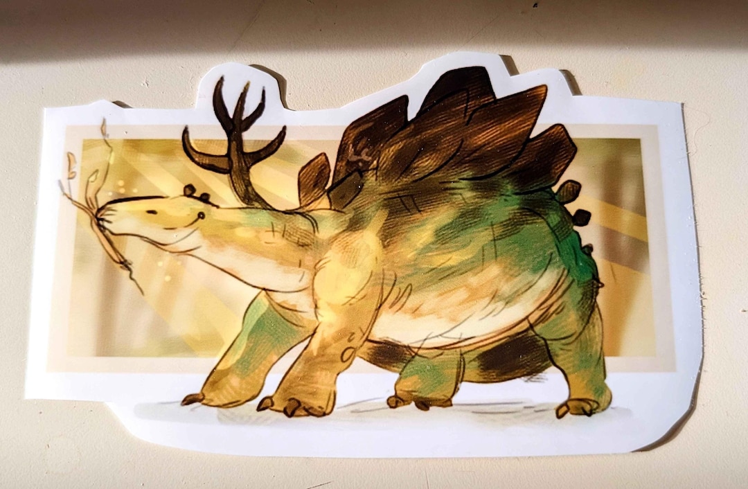 Stegosaurus Sticker | Cute Dinosaur Vinyl Sticker - Etsy