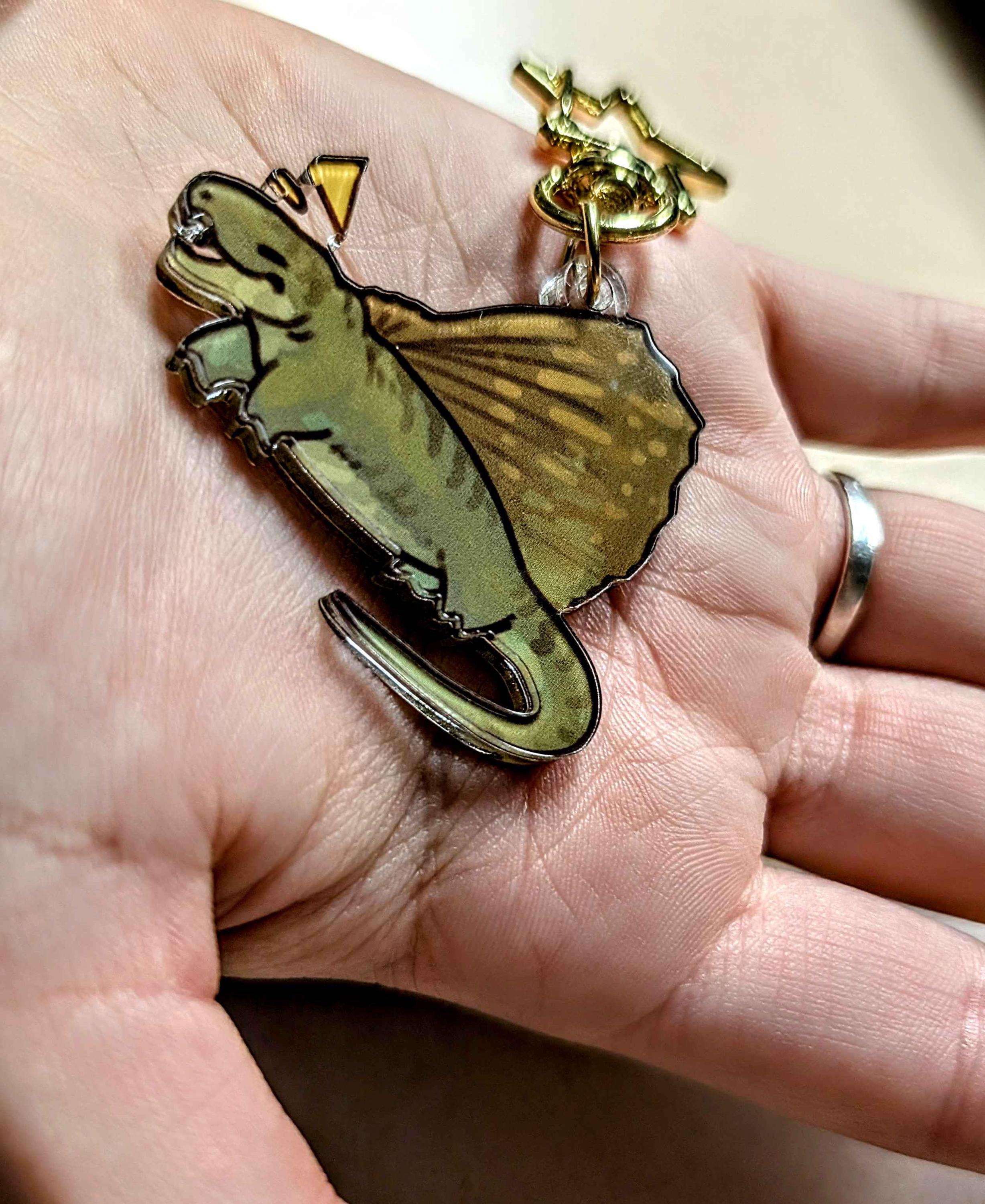 Dimetrodon Keychain | Craft Dinosaur Acrylic Accessory - Etsy