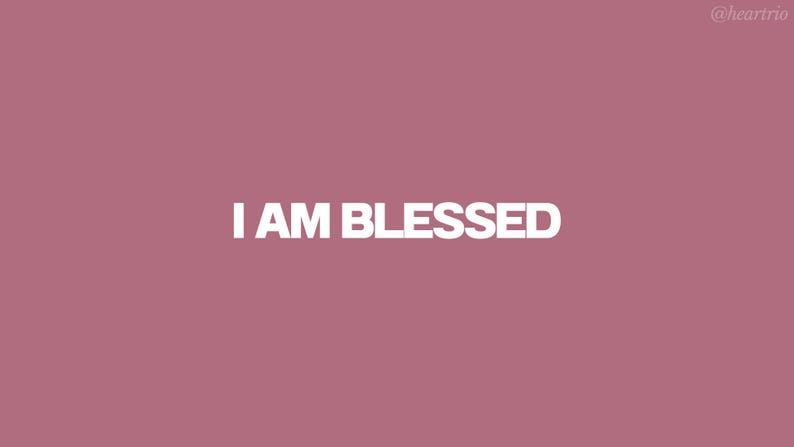 Blessed Affirmation Desktop Wallpaper Set - Etsy