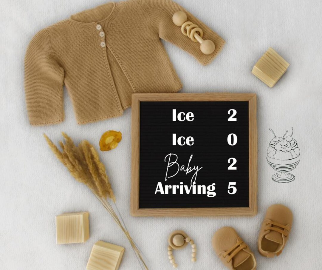 Editable “ice Ice Baby Arriving” – Funny Printable Pregnancy ...