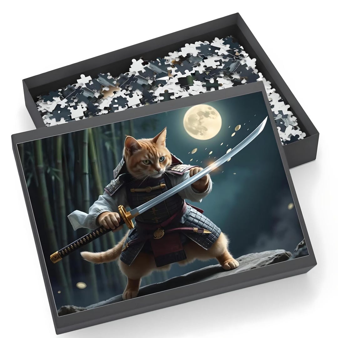 1000pcs Jigsaw Puzzle Feline SAMURAI 1 - Etsy 日本
