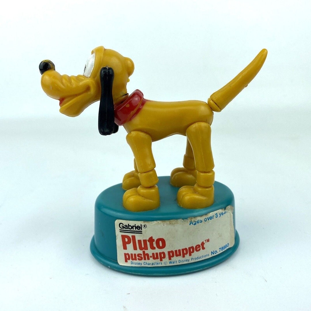 Vintage 1977 Pluto Push up Puppet Walt Disney Productions - Etsy