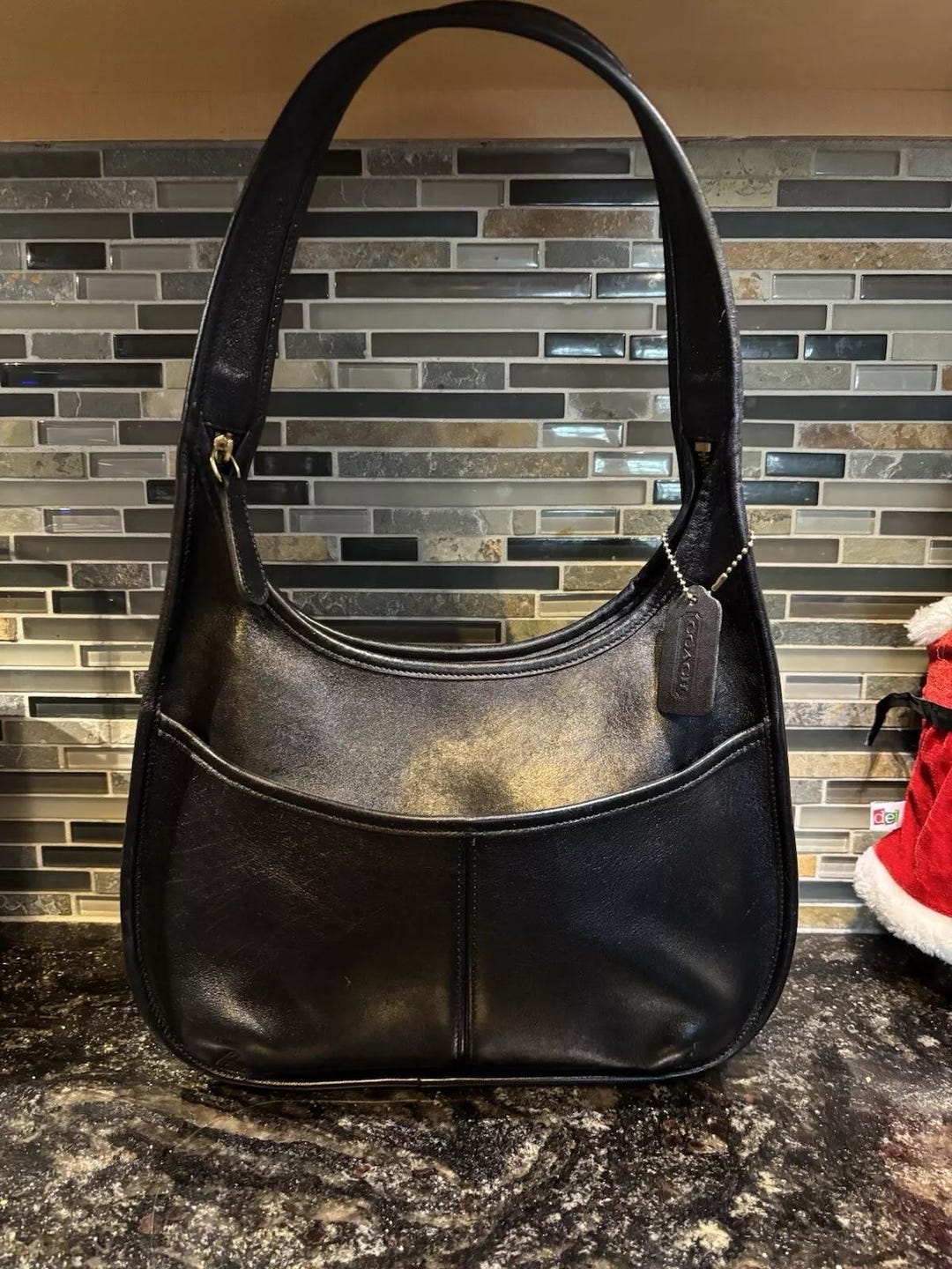 Coach Vintage Ergo Pocket Zip Bag Glovetanned Leather 9033 Black - Etsy