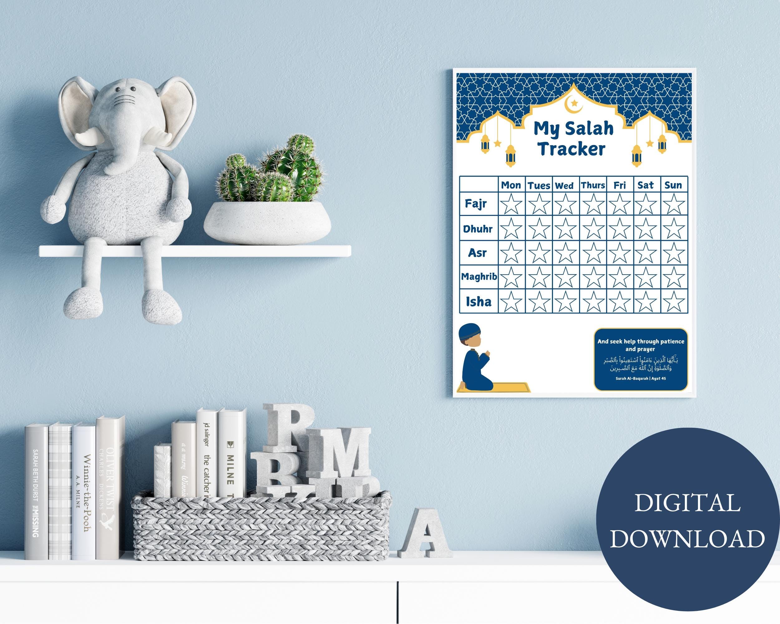 Printable Kids Salah Tracker| Islamic Prayer Star Chart| Ramadan Gift ...