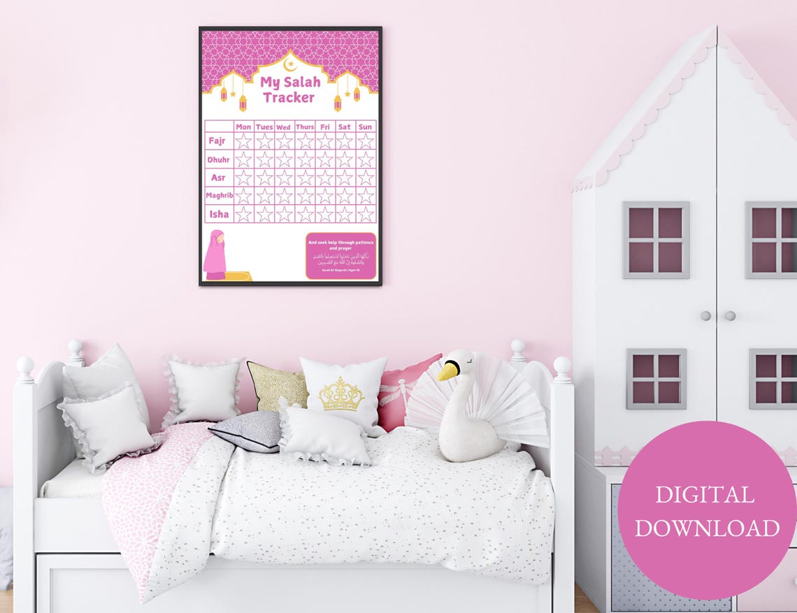Printable Kids Salah Tracker| Islamic Prayer Star Chart| Ramadan Gift ...