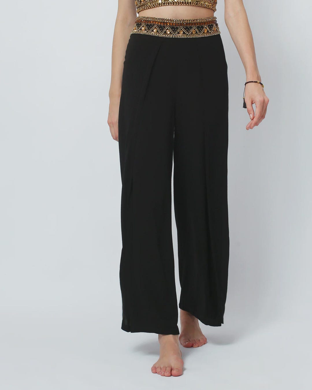 Djinn Pants in Onix and Gold - Sparkle - Goddess Wear - Sustainable ...
