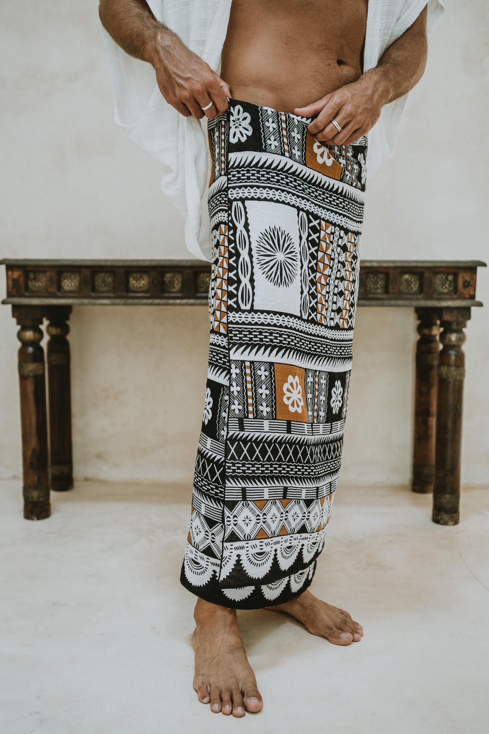 Fiji Tapa Cloth Pareo - Sarong - Beach Blanket - Kapa Cloth - Hand ...