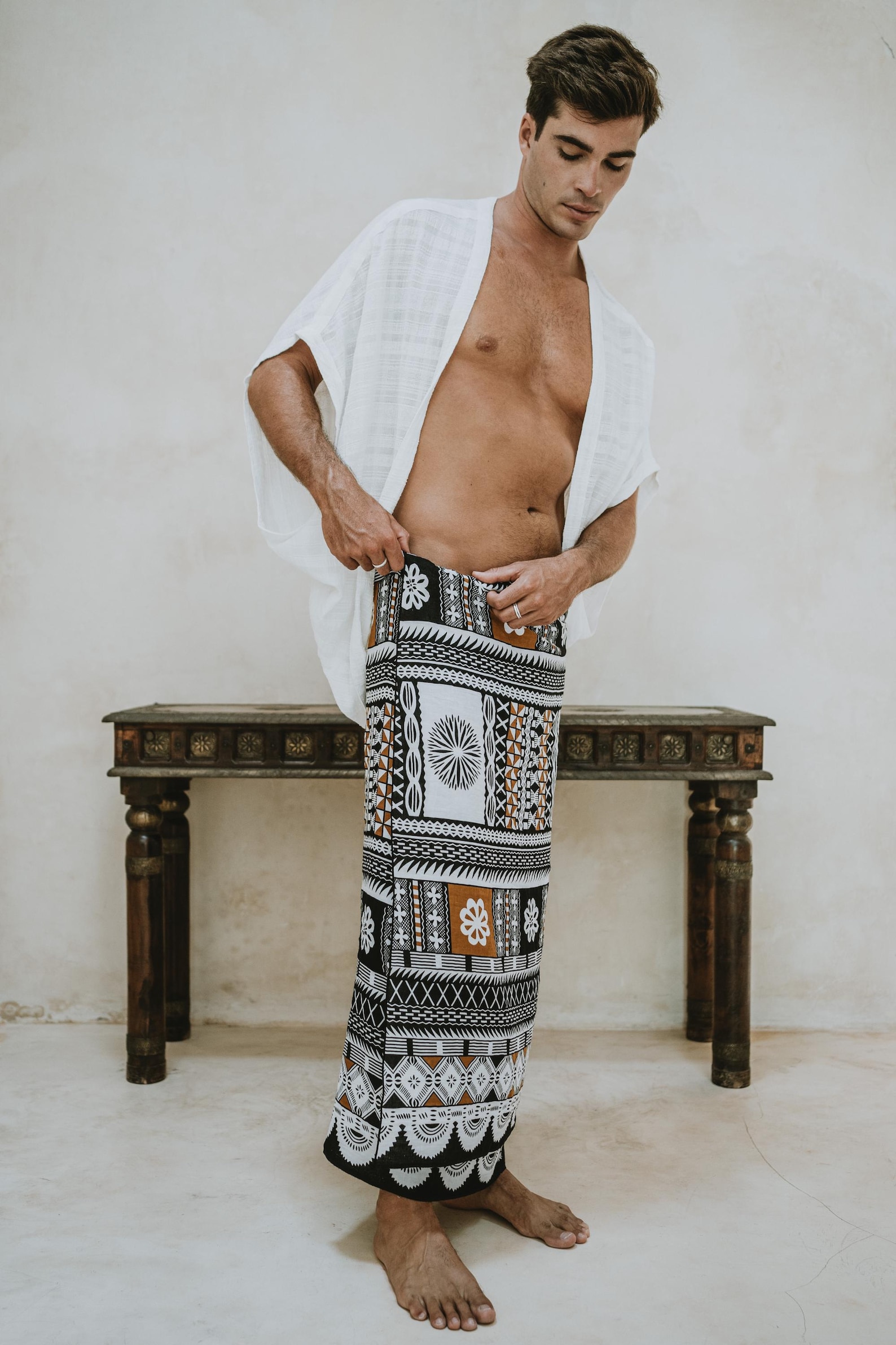 Fiji Tapa Cloth Pareo - Sarong - Beach Blanket - Kapa Cloth - Hand ...