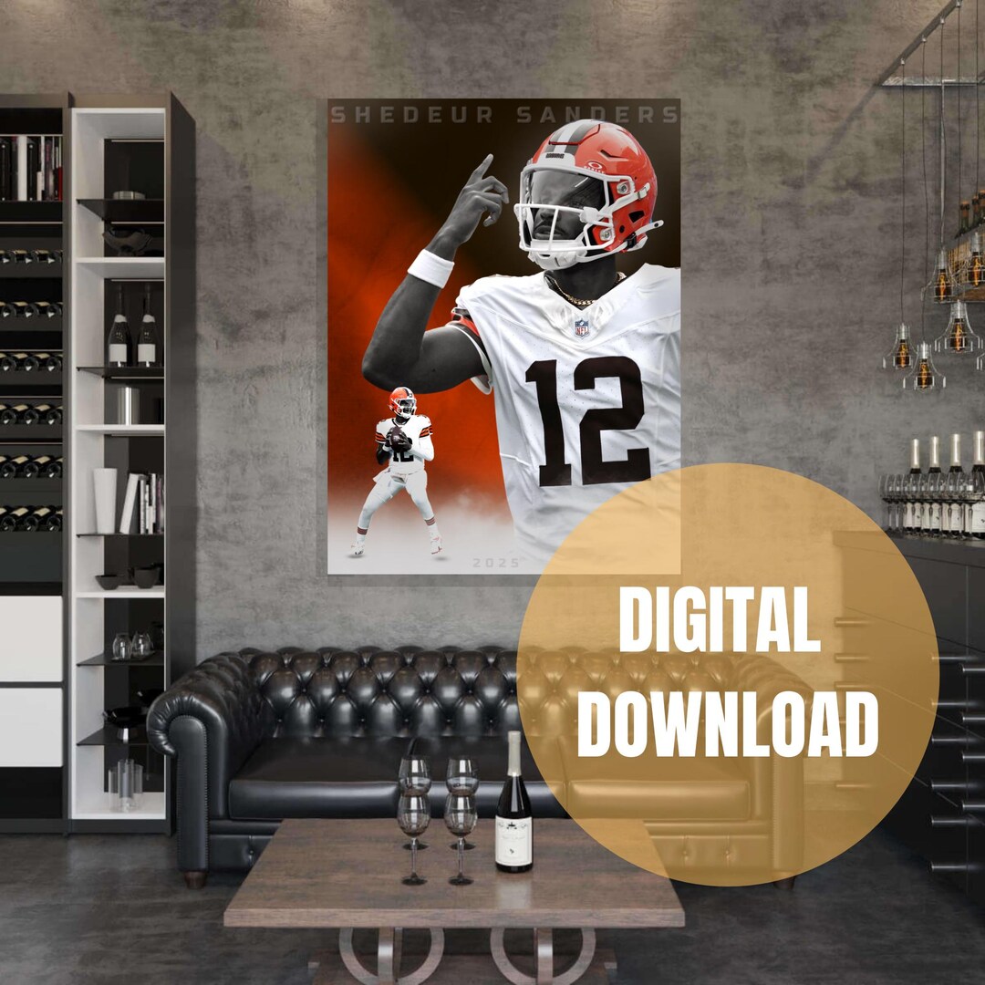 Shedeur Sanders Poster – NFL Wall Art – 18×24 Digital Download - Etsy