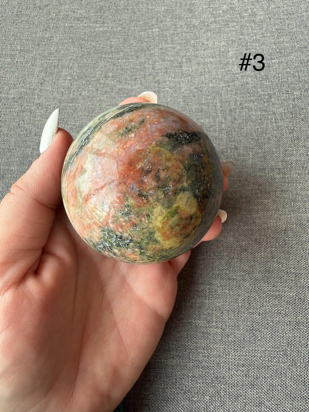 Watermelon Jasper Sphere - Etsy