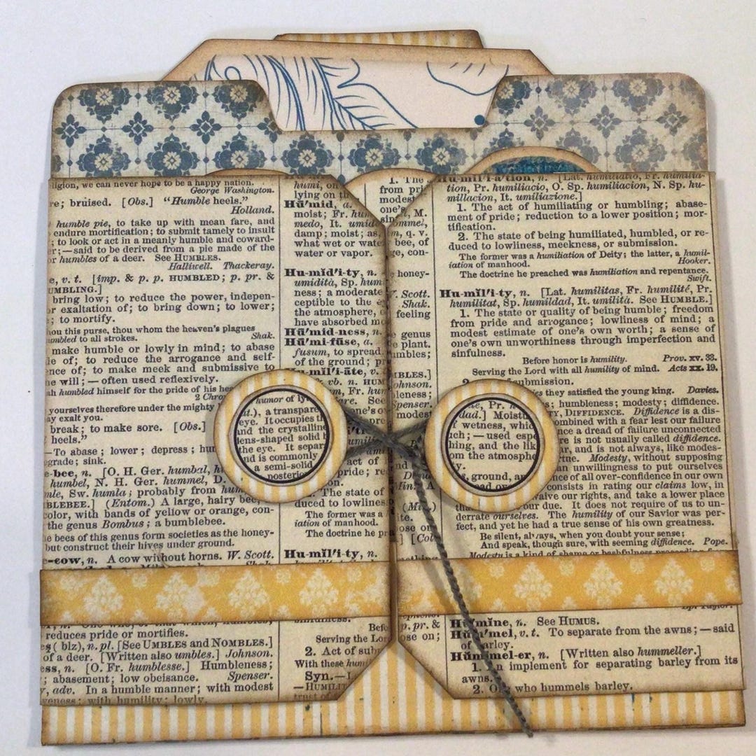 Junk Journal Handmade Card Doors Open to Reveal Pockets Tags ...