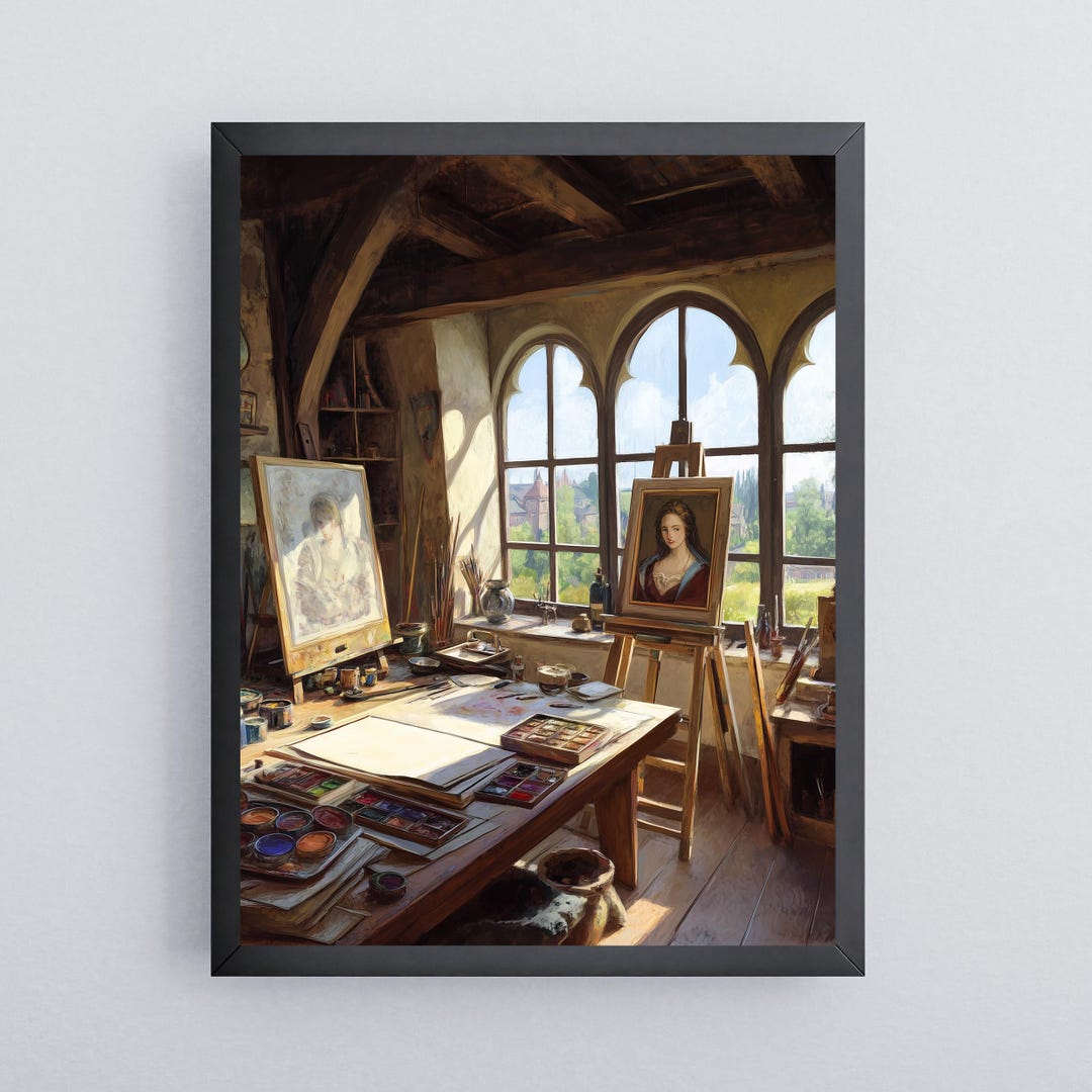 Renaissance Art Studio, Art Studio Painting, Renaissance Painting ...