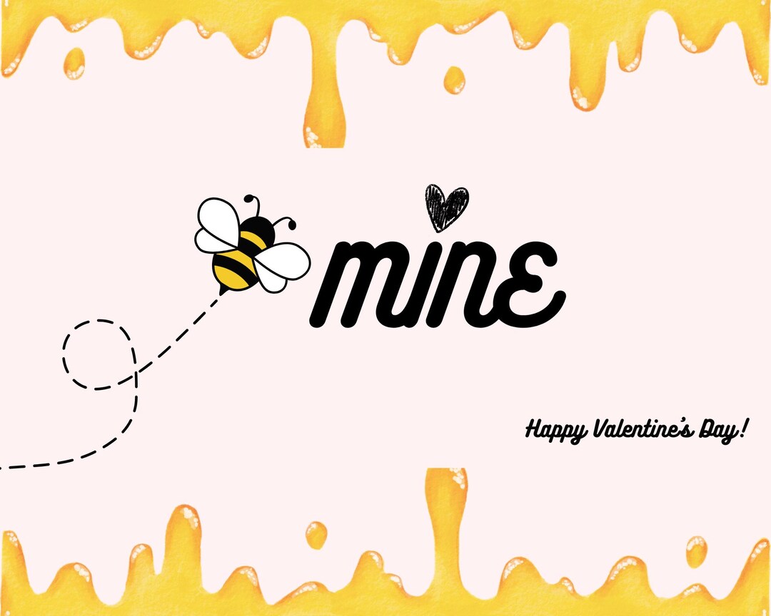 Bee Mine Valentine Card - Etsy