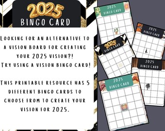 2025 Vision Bingo Board - Etsy