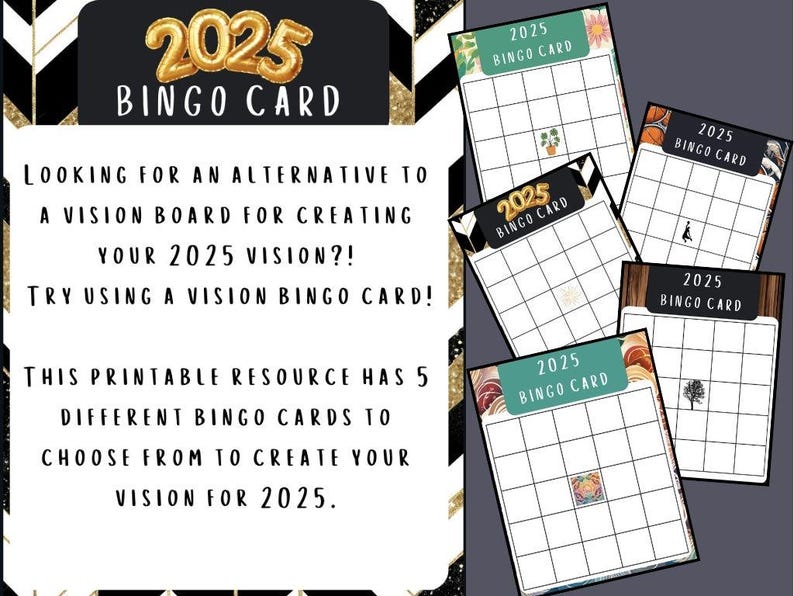 2025 Vision Bingo Board - Etsy