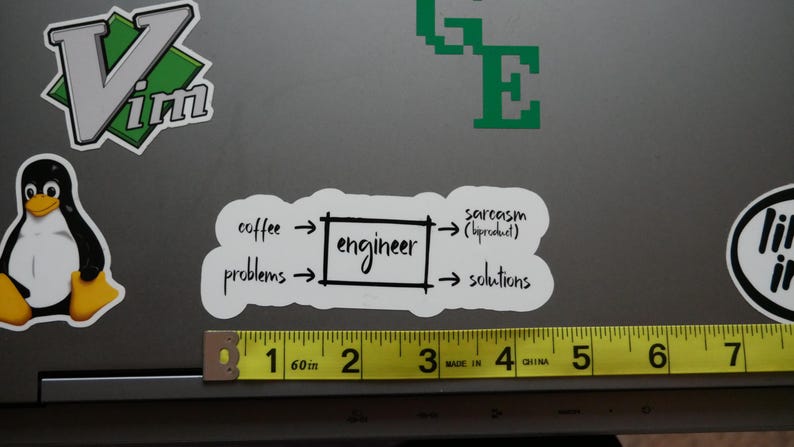 Engineer Flowchart Sticker | Coffee + Problems = Solutions | Sarcastic ...