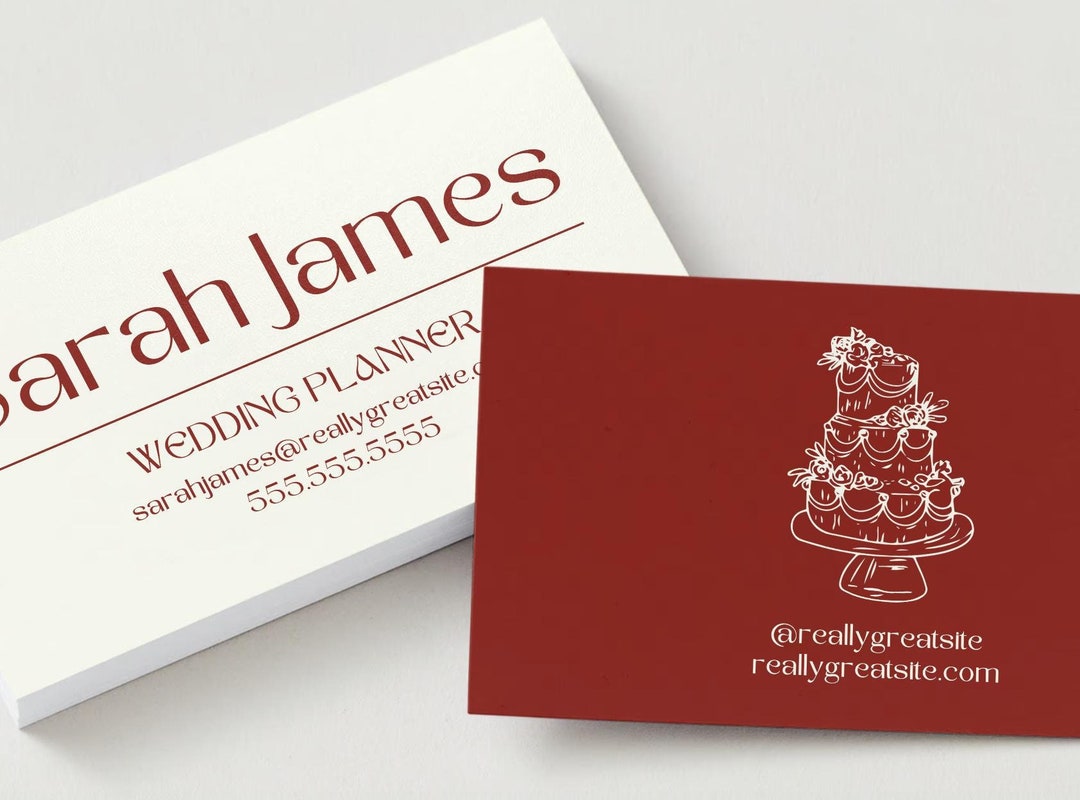 Red Velvet Business Card Template - Etsy