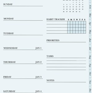 2025 Simple, Interactive Digital Planner- Blue - Etsy