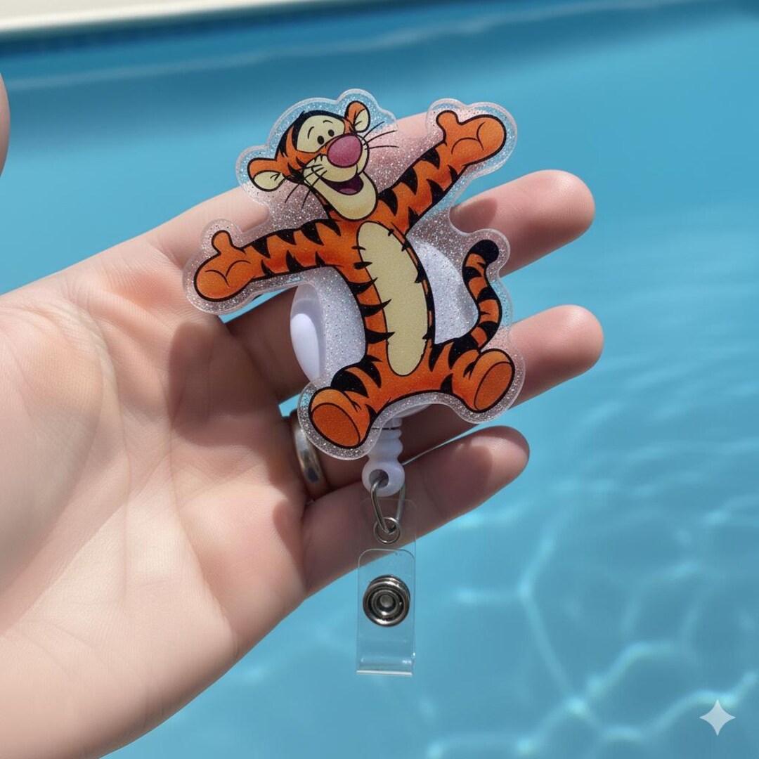 Winnie the Pooh Characters Badge Reel, Cute Tigger Badge Holder, Nurse ...