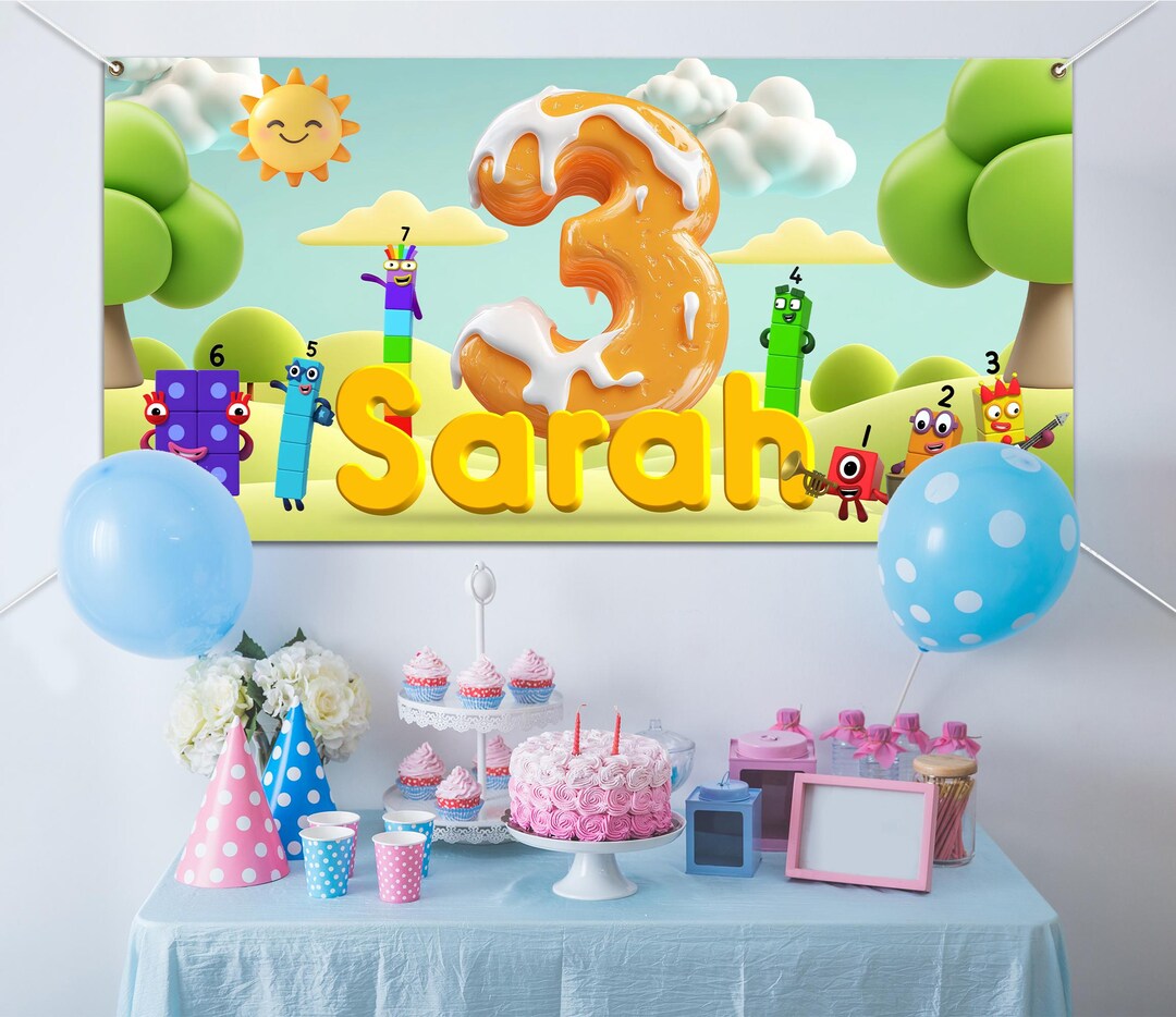 Numberblocks Birthday Backdrop File/numberblocks Birthday File ...