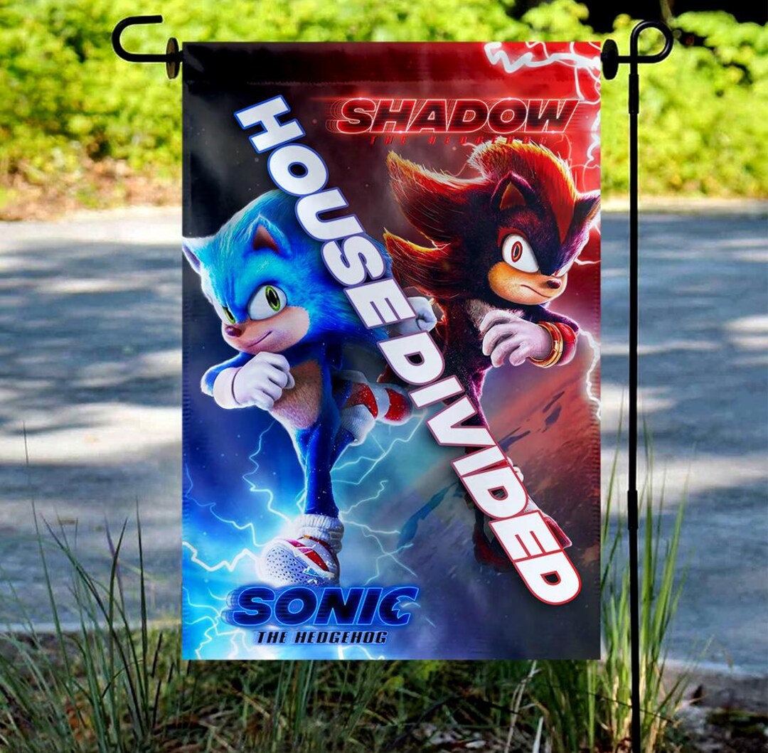 Sonic and Shadow House Divided Flag/sonic the Hedgehog 3 Flag/sonic ...