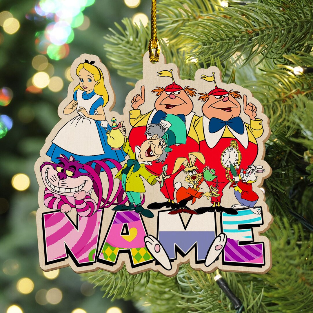 Alice in Wonderlands Christmas Hologram Ornament Keychain/disney Alice ...