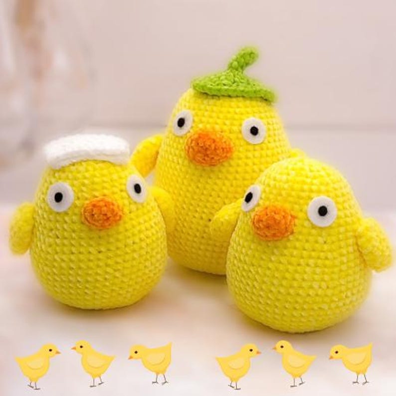 Crochet PATTERN - Baby Chick Amigurumi, Cute Chick Tutorial PDF - Etsy
